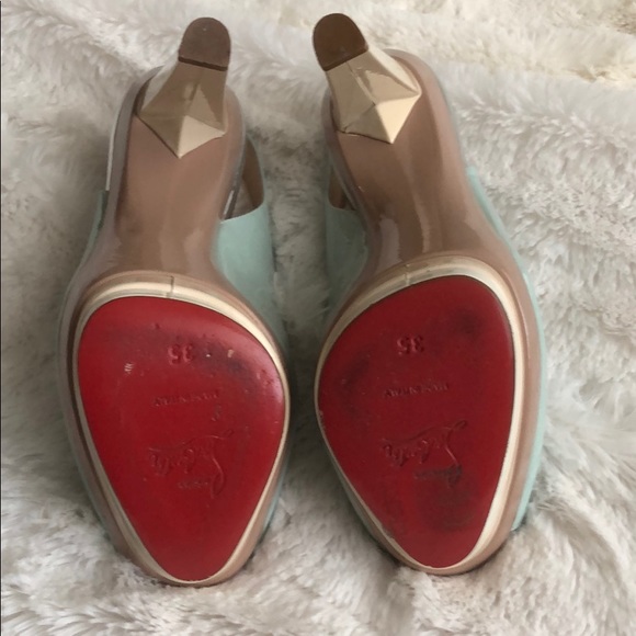 Christian Louboutin | Shoes | Christian Louboutin Ice Blue Platform ...
